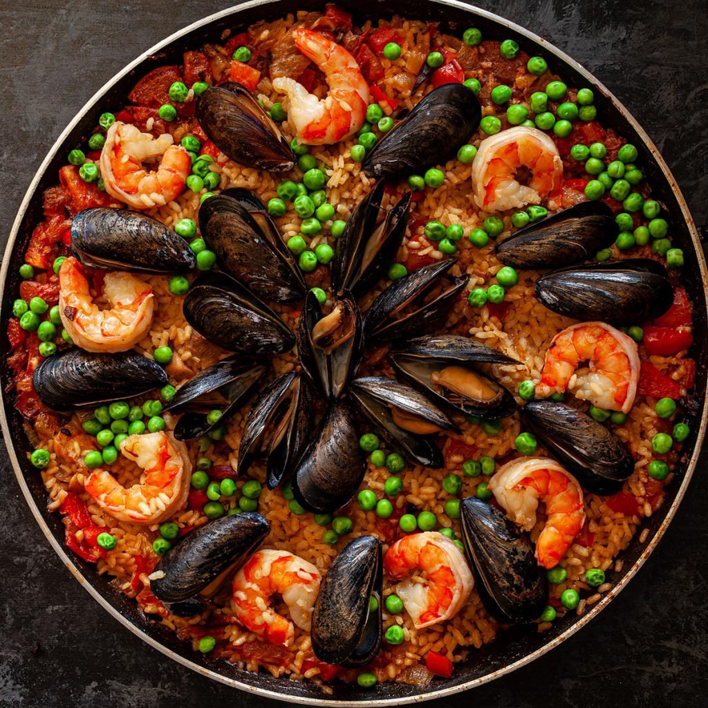Chicken and Seafood Paella with Chorizo | Salt and Pestle